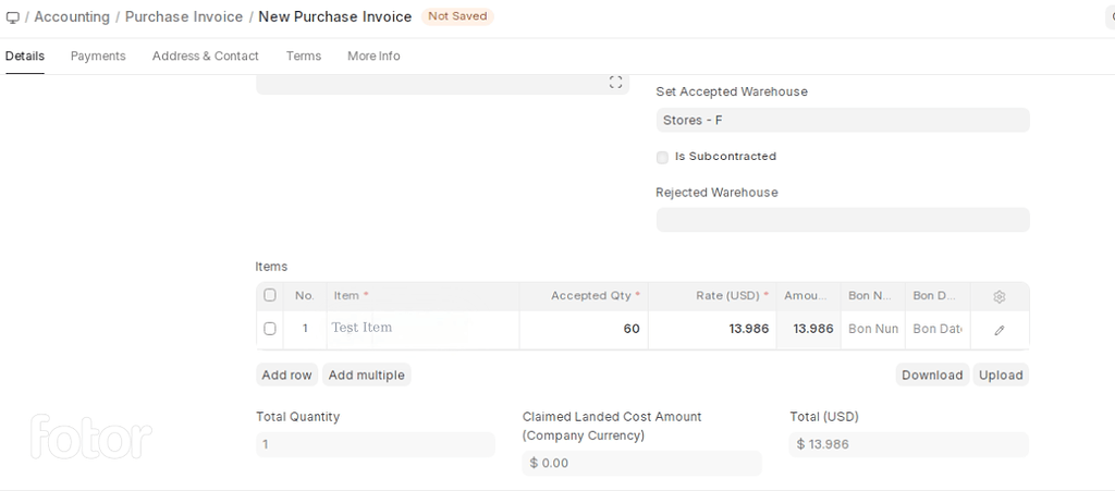 Purchase invoice total price not updated - ERPNext - Frappe Forum