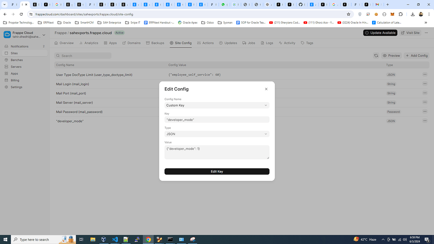 How to enable developer mode in frappe cloud - Frappe Cloud - Frappe Forum
