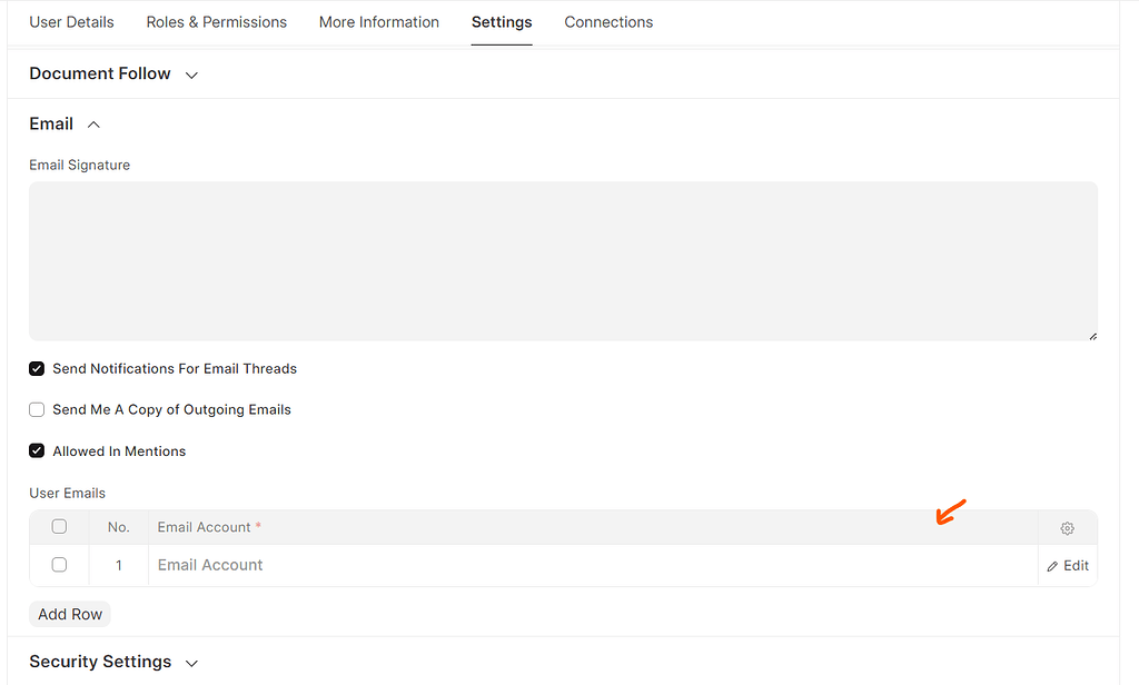 Email Account is not displaying at Multi Company User A/C - ERPNext - Frappe Forum