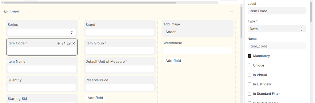 How to delete item code field cause i want naming series instead of item code - ERPNext - Frappe ...