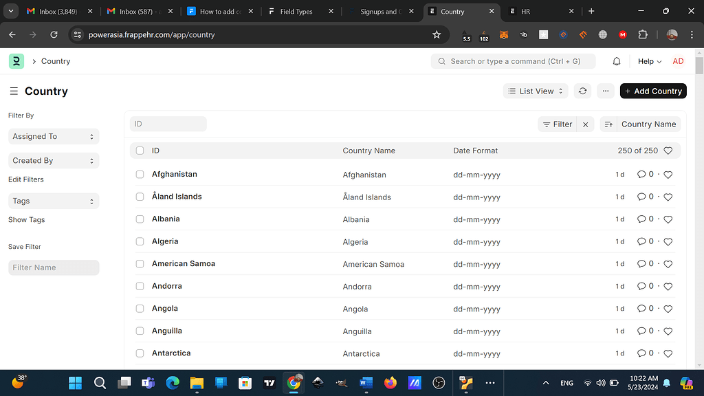 How to add country in my nationality field - Frappe HR - Frappe Forum