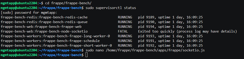 Frappe Node Socket io Error - Frappe Framework - Frappe Forum Frappe Node Socket io Error - Frappe Framework - Frappe Forum