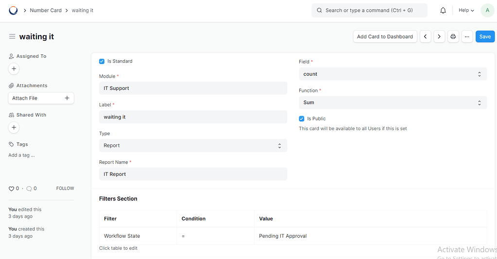 Dashboard Not Apply Filters When Click On Number Card To Redirect To Script Report Frappe 6683
