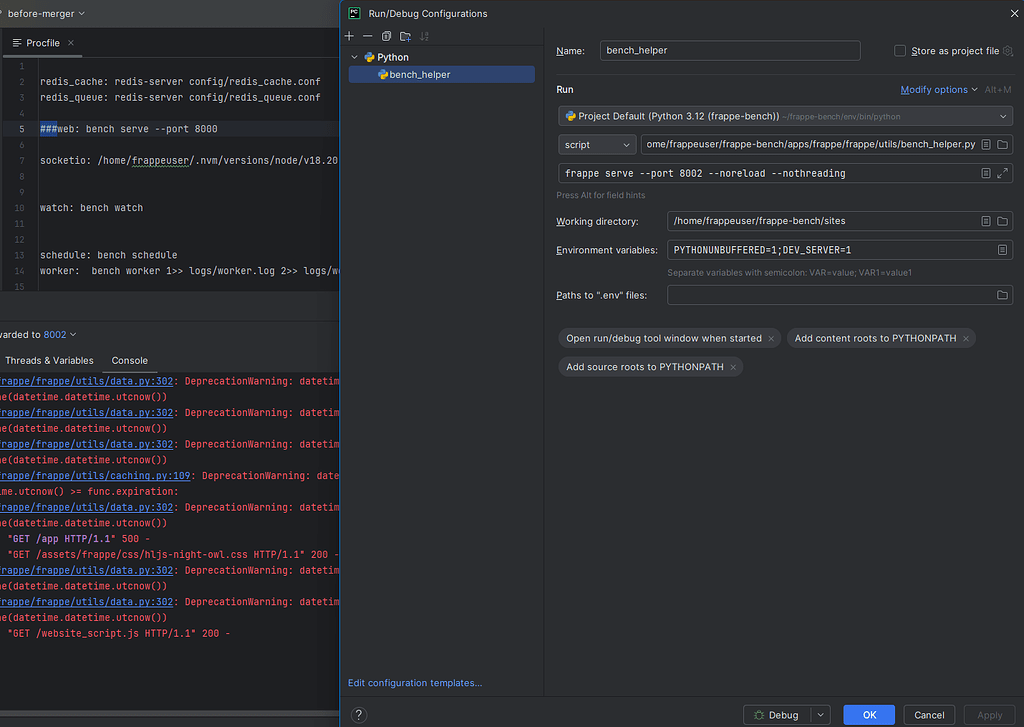 I need help in solving this error when try to Debugging using pycharm ... I need help in solving this error when try to Debugging using pycharm ...