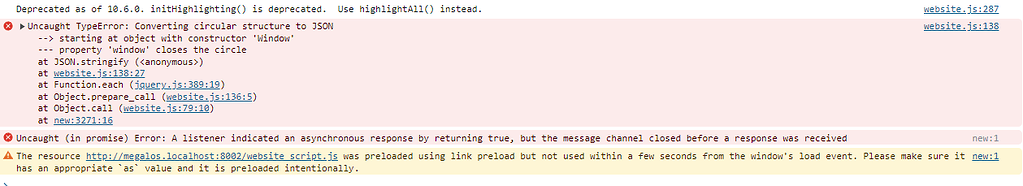 Error With Webform Variables Converting Circular Structure To Json Frappe Framework Frappe