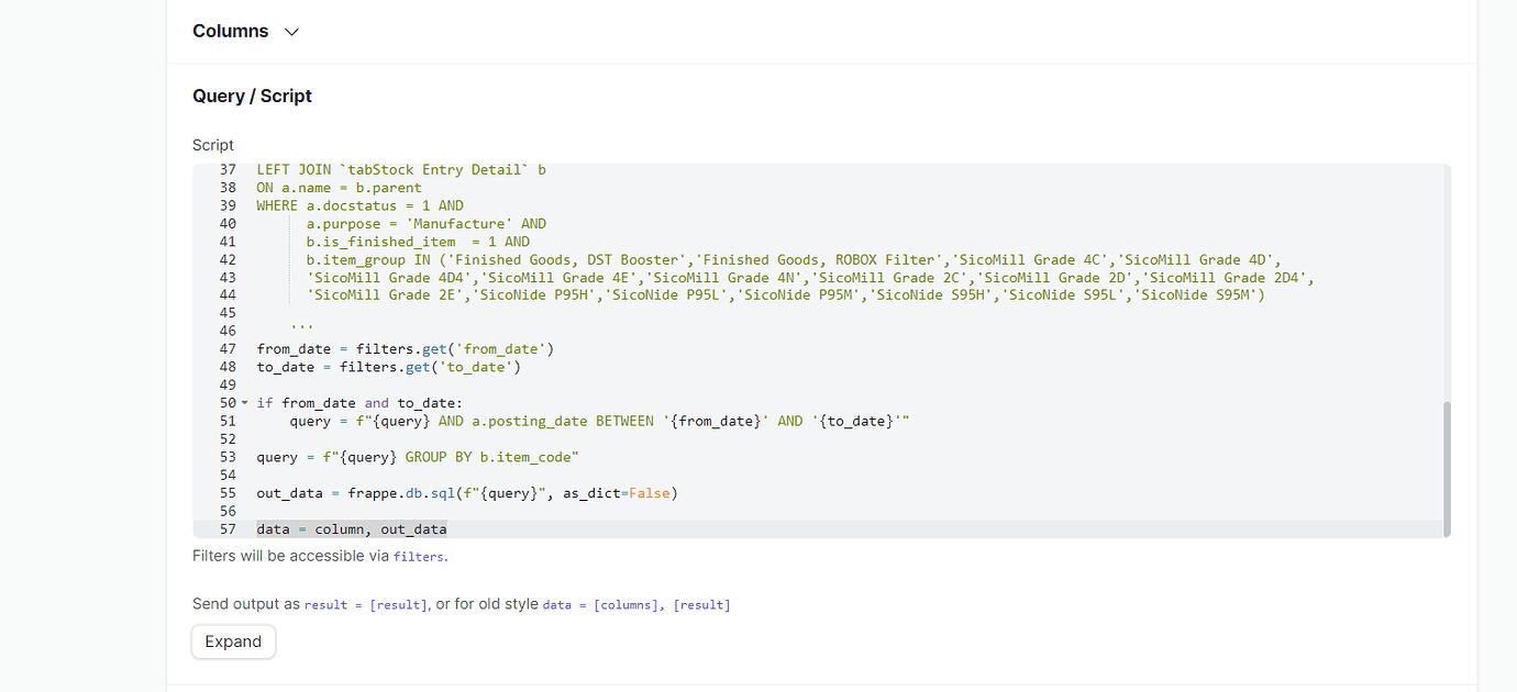 Frappe Script Report - Frappe Framework - Frappe Forum