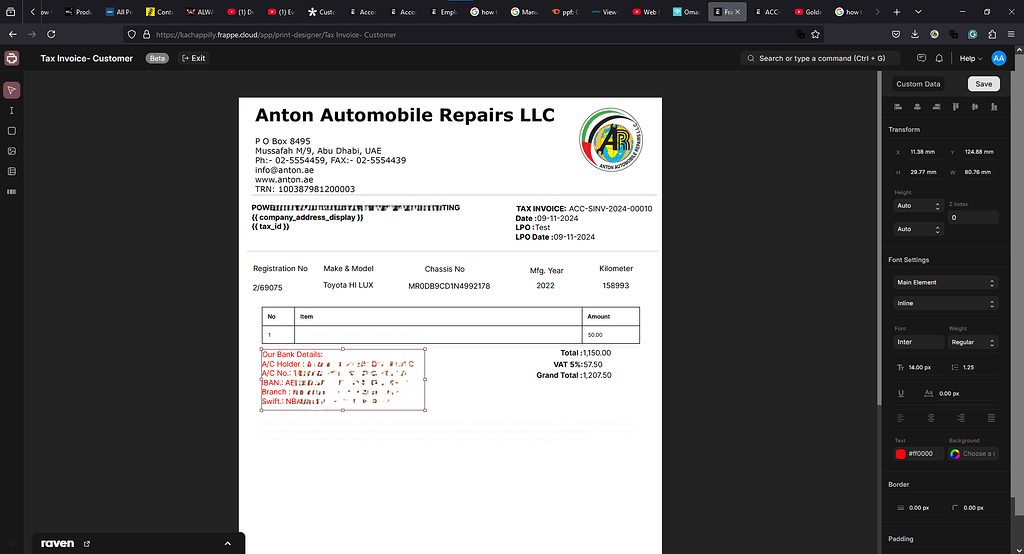 Print format output is jumbled - Print Formats - Frappe Forum