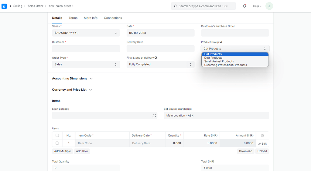 Client Script on the Sales Order - Custom Script - Frappe Forum