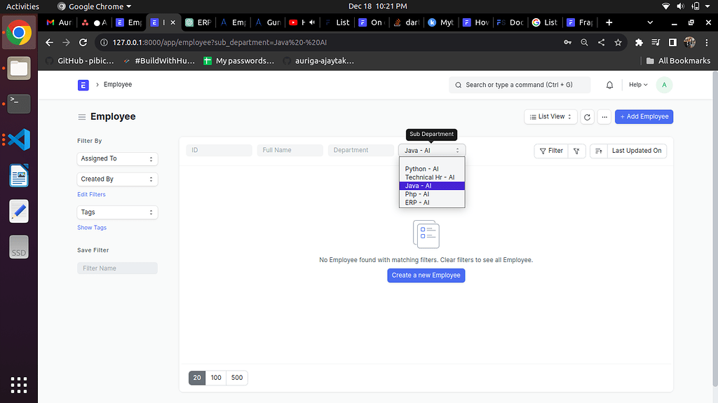 How to add ListView Filter for select field type - Customize ERPNext - Frappe Forum
