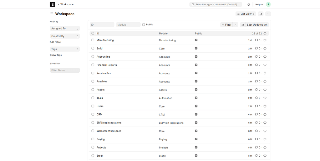 Create Workspace Is Not Showing Frappe Forum