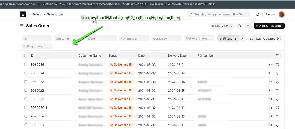 Filter Sales Order List by items - ERPNext - Frappe Forum