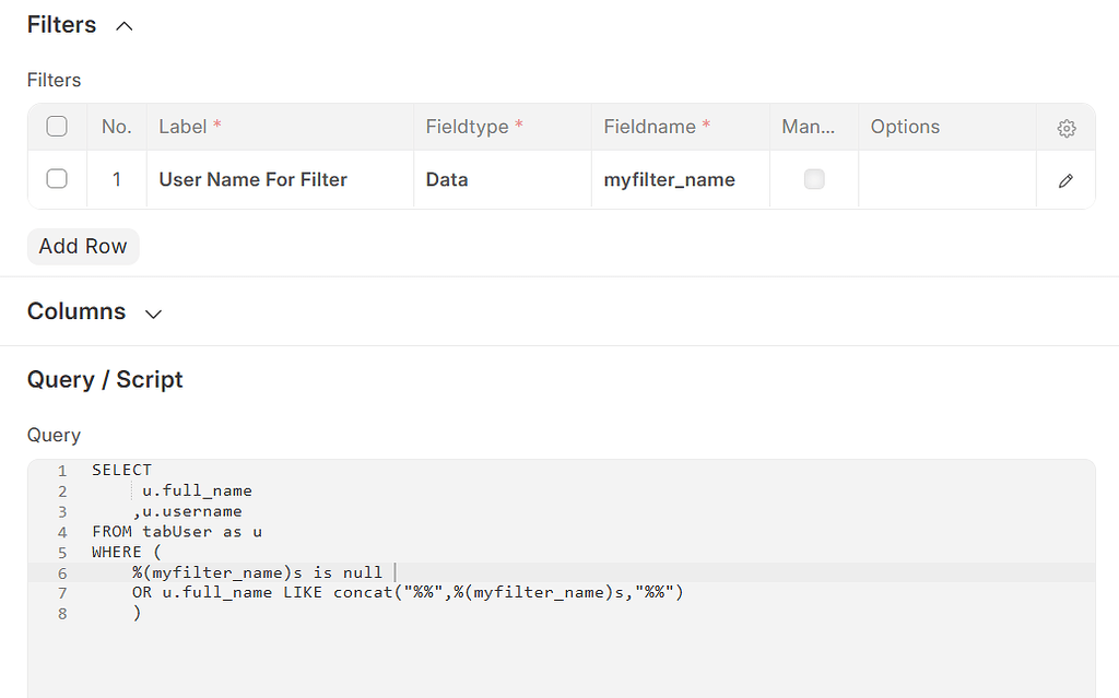 Query Report | Error When Filter Value Is Empty - Frappe Framework - Frappe Forum