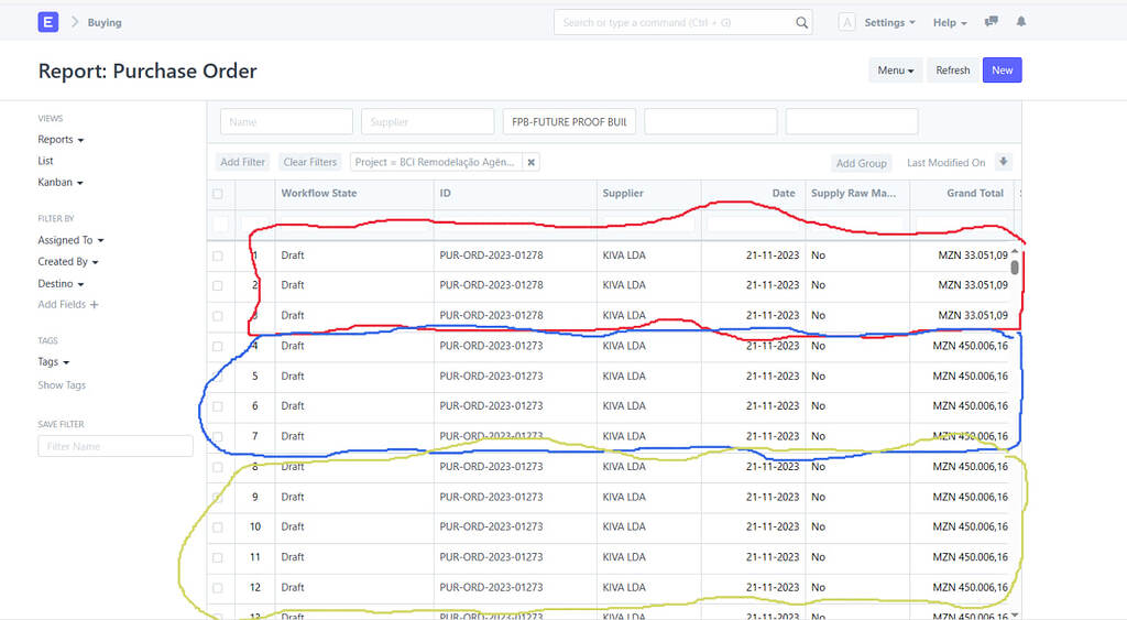 Purcharse Order Report - ERPNext - Frappe Forum