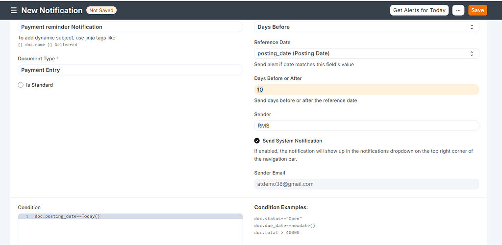 If payment date is today send email before 10 days - Frappe Framework - Frappe Forum