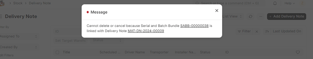 Deleting cancelled Delivery Note - ERPNext - Frappe Forum