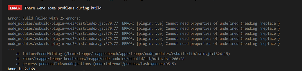 Error when building print designer. - Print Designer - Frappe Forum