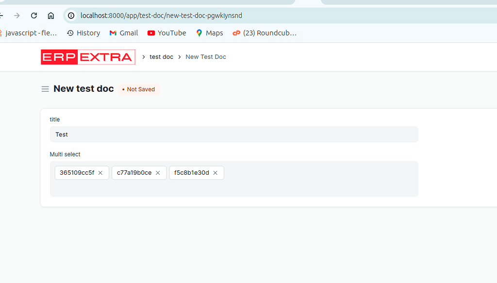Multiselect Field Doesnt Work Erpnext Frappe Forum