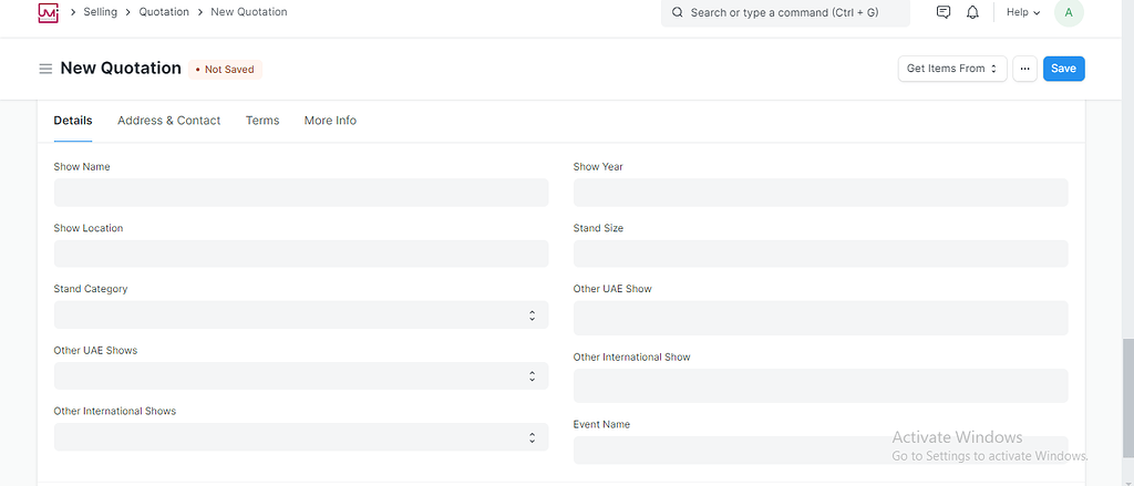 "fetch from" in standard doctypes field values from one doctype to another doctype need to fetch ...