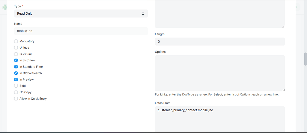 Field Type: Read Only + Fetch From - Customization - Frappe Forum