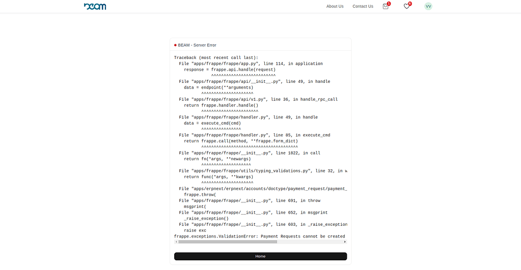 How to Resolve payment error in website - Frappe Framework - Frappe Forum