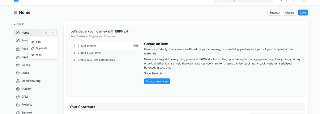 How to custom workspace - ERPNext - Frappe Forum