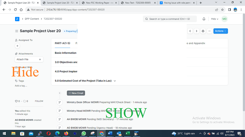 Hide Side Bar, But Show Change Log - Frappe Forum