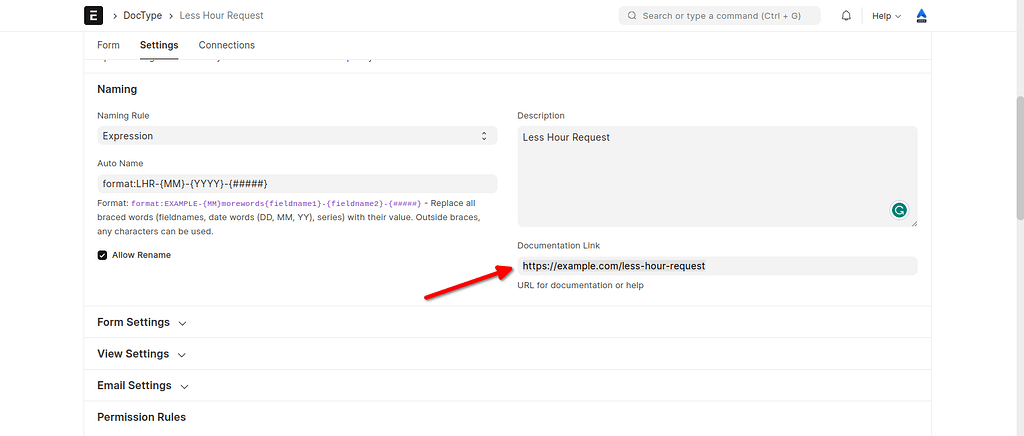 Documentation Link In Doctype - ERPNext - Frappe Forum