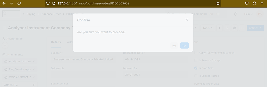 Confirm box workflow action button Problem - User Forum - Frappe Forum