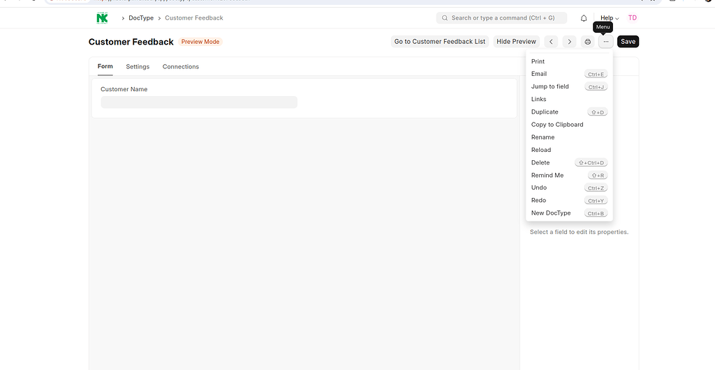 How i Customise Some other Field In this Form - Customization - Frappe Forum