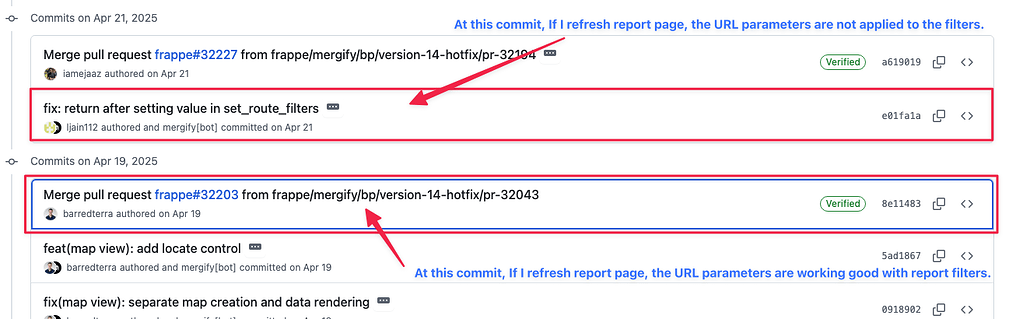 [Bug] set_route_filters with url is not working - Bug - Frappe Forum