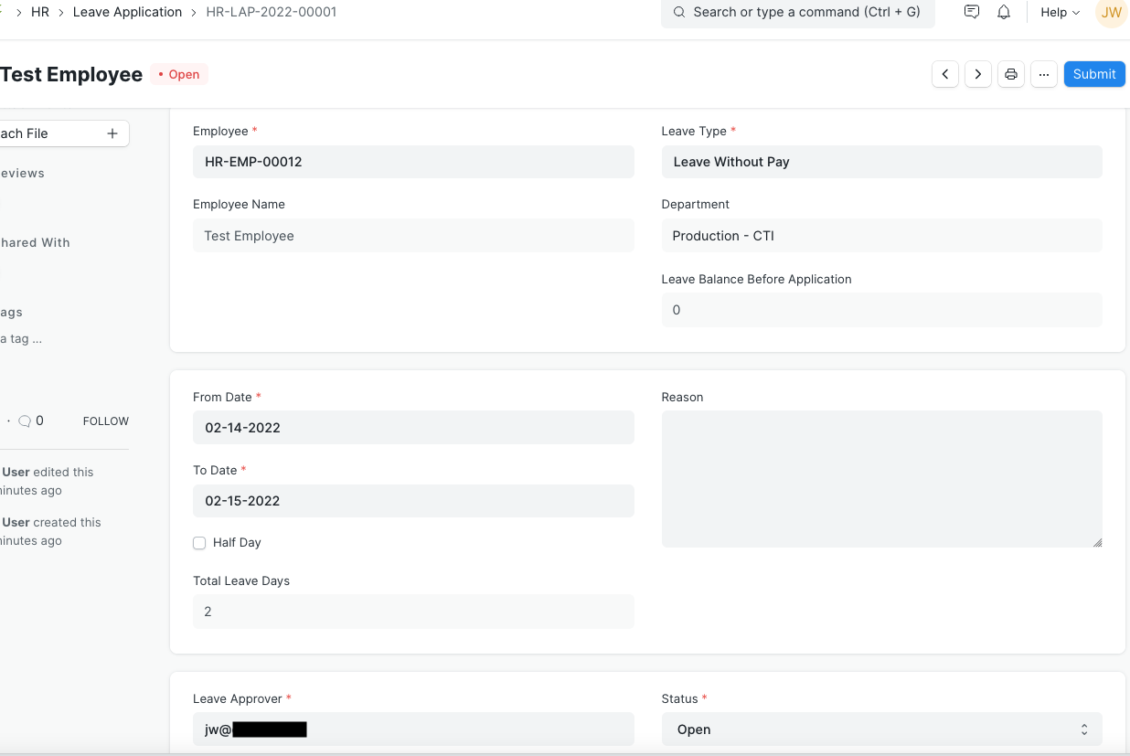 Only Leave Applications with status 'Approved' and 'Rejected' can be ...