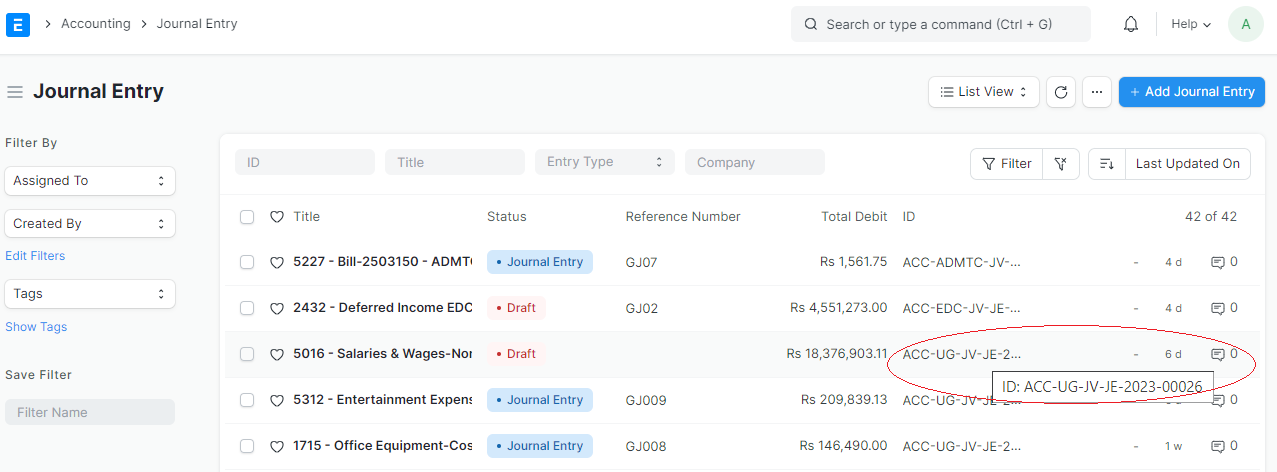 Naming Series in Journal Entry - Accounting - Frappe Forum