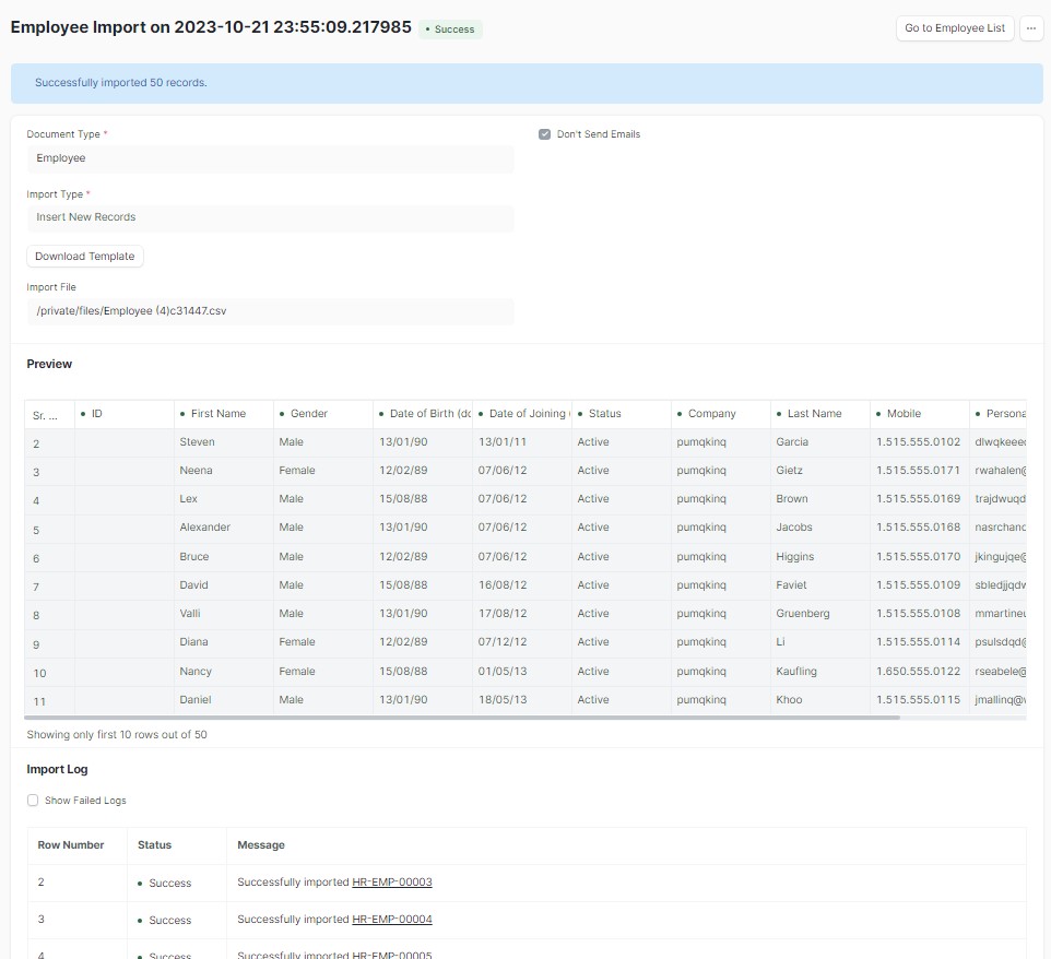 Employee Import - ERPNext - Frappe Forum