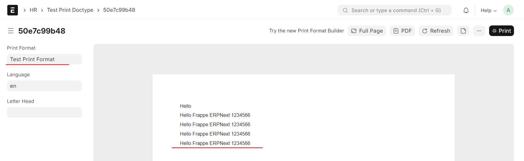 Small Text Field Getting Printed Without New Line In Custom Print