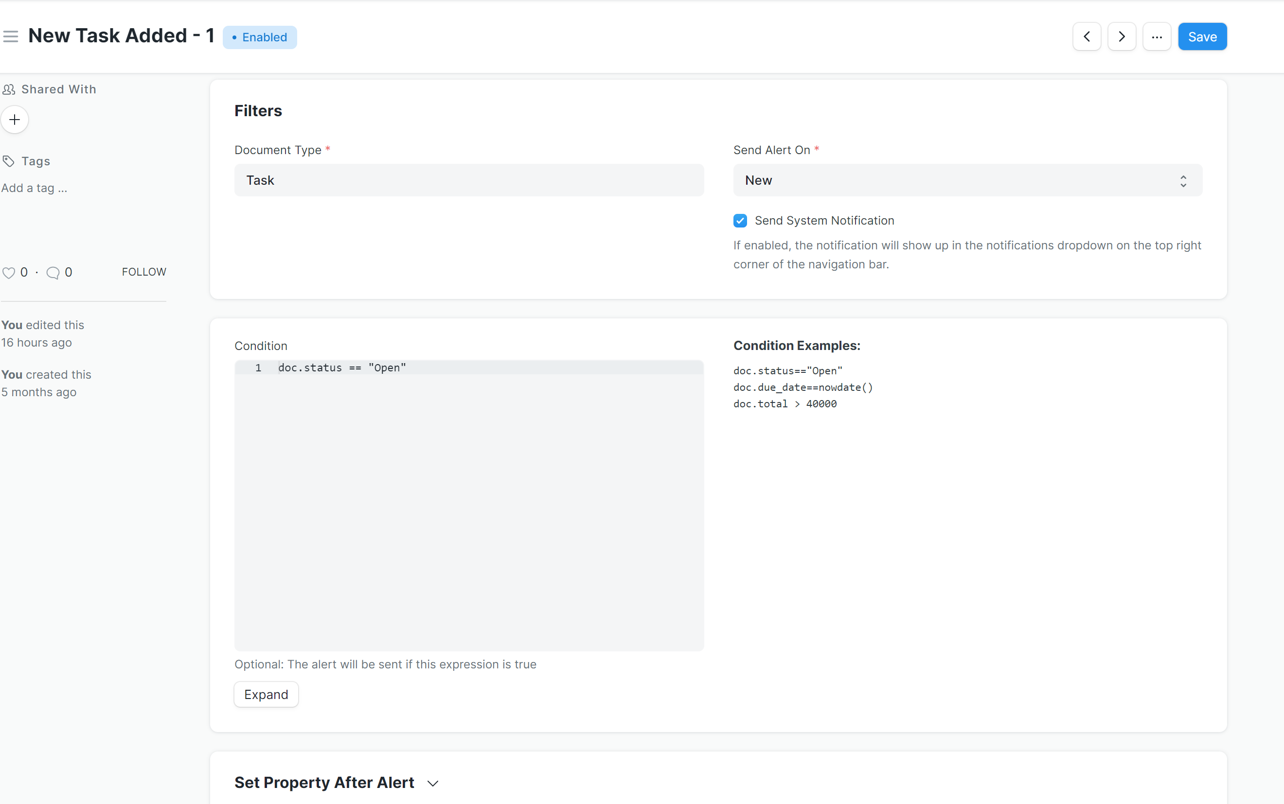 Email link should also be attached to the notification as we do with ...