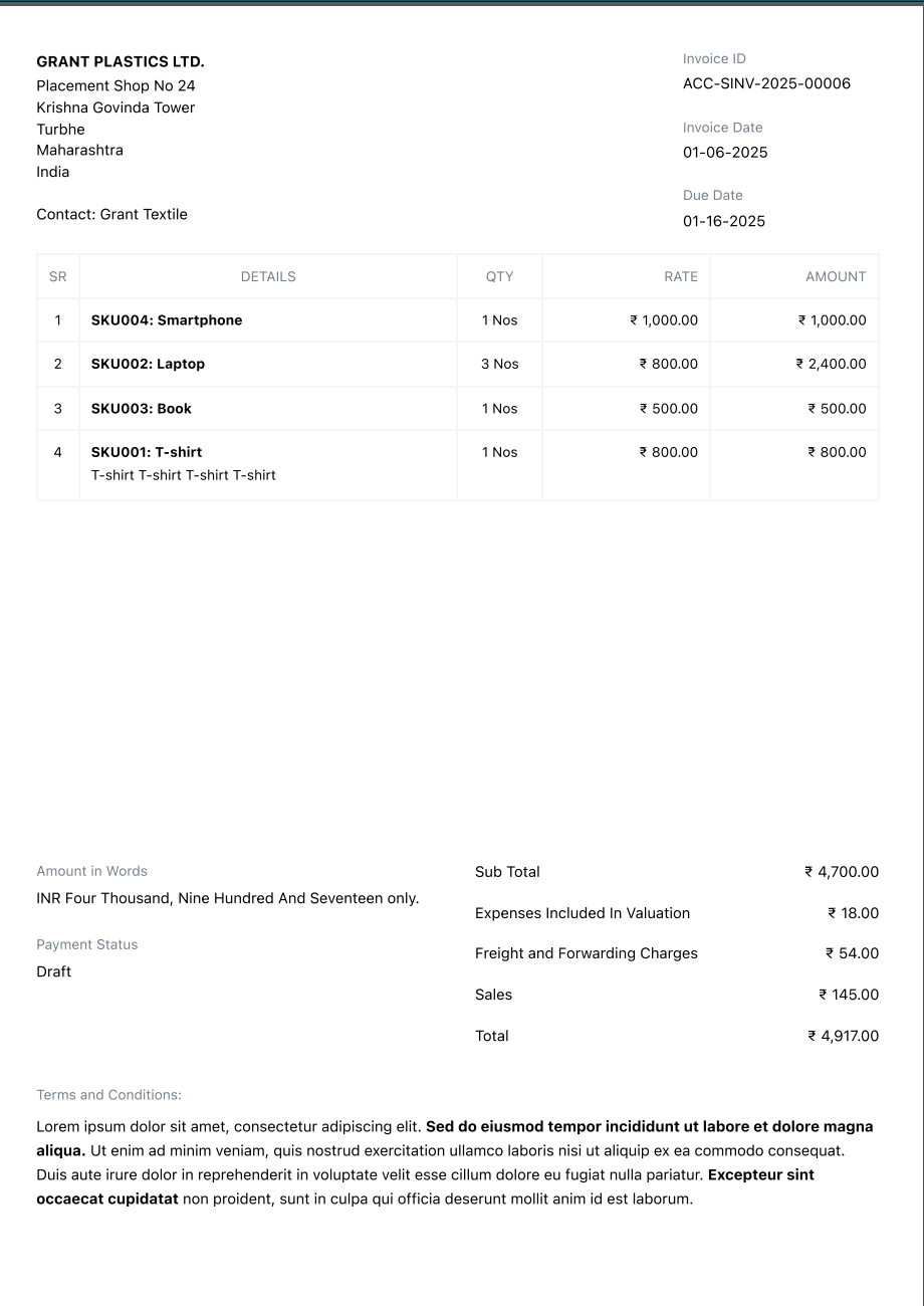 New print format for Sales Invoice(develop & v15) - ERPNext - Frappe Forum