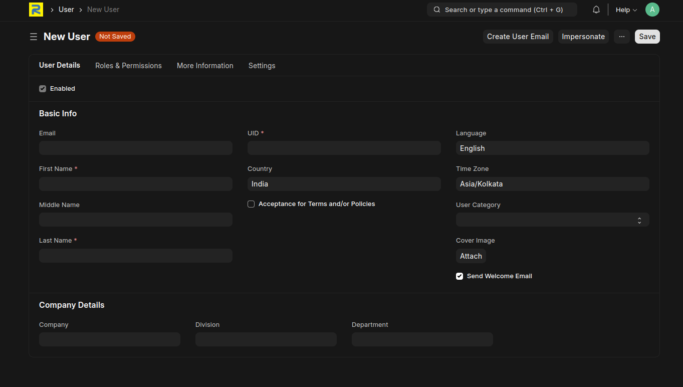 Link Field Not Displaying In User Bug Frappe Forum