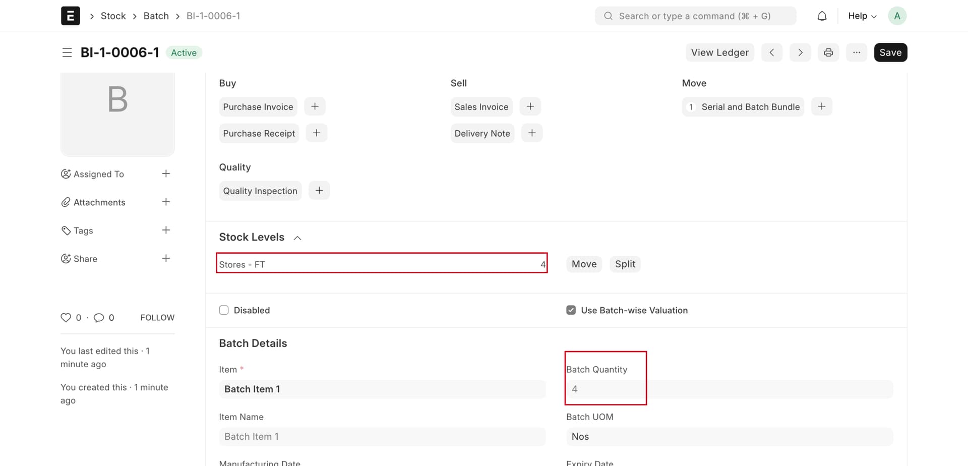 Batch Quantity Fetching in Batch Doc - Stock/Inventory - Frappe Forum