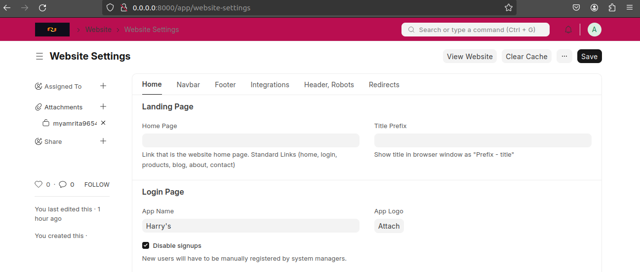Whitelabel App name not changing on login page - ERPNext - Frappe Forum