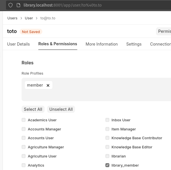 Role profile error following the doc tutorial - ERPNext - Frappe Forum