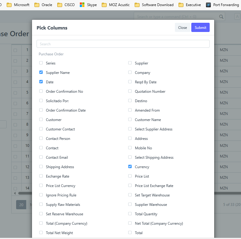 Purcharse Order Report - ERPNext - Frappe Forum
