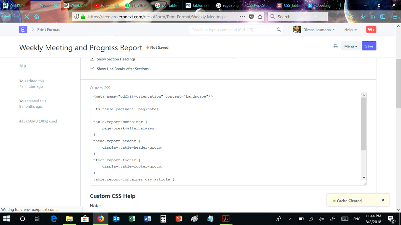 Repeat Table Header In All Pages PDF Print Format Frappe Forum