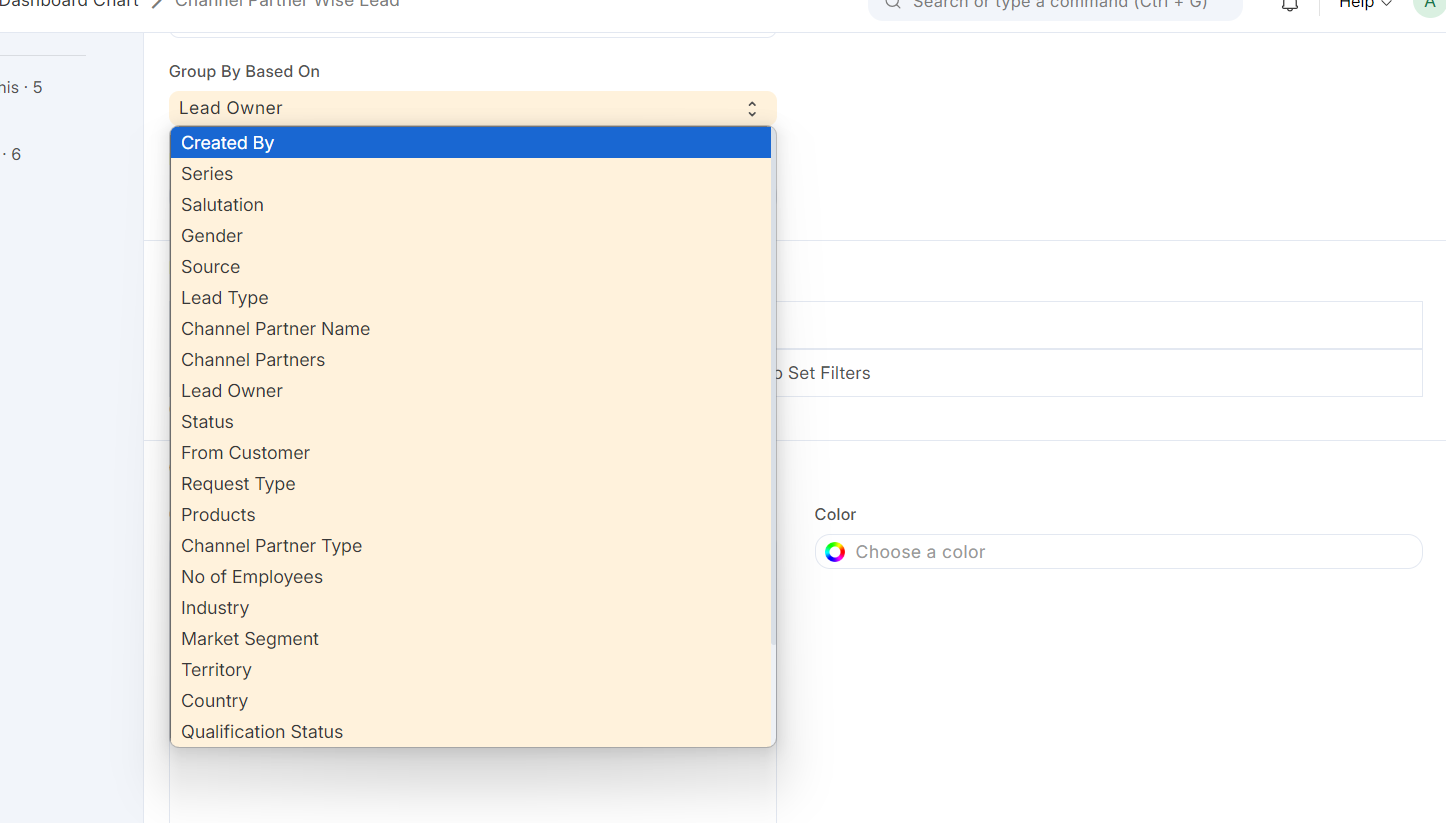 In Dashboard Chart Group By Based On Custom Field Not Show Frappe Crm Frappe Forum