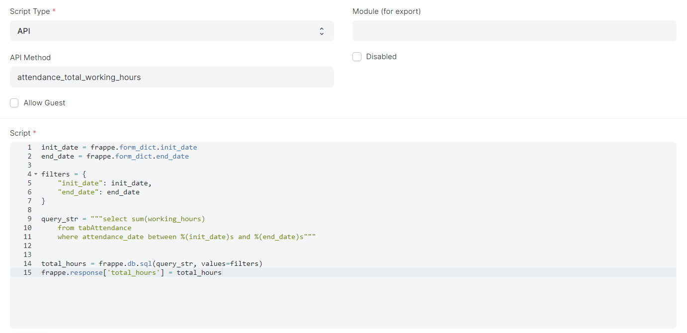 Server Script For Fetching Working Hours Of Employee In Salary Slip Erpnext Frappe Forum
