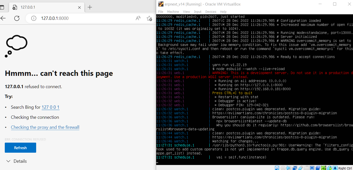 How To Access Site On Localhost 8000 In Developer Mode Setup