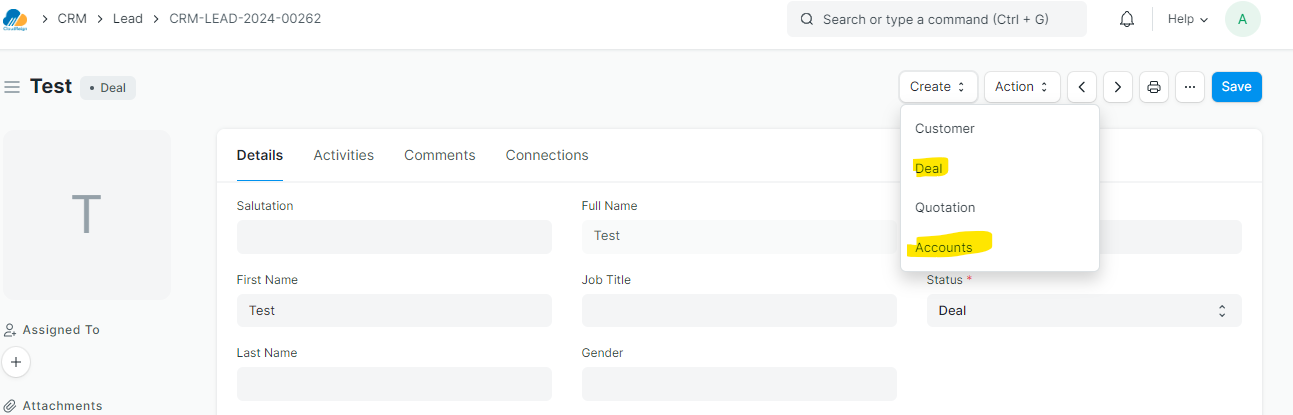 I need uncheck checkbox Create Prospect in quick entry in lead - User Forum - Frappe Forum