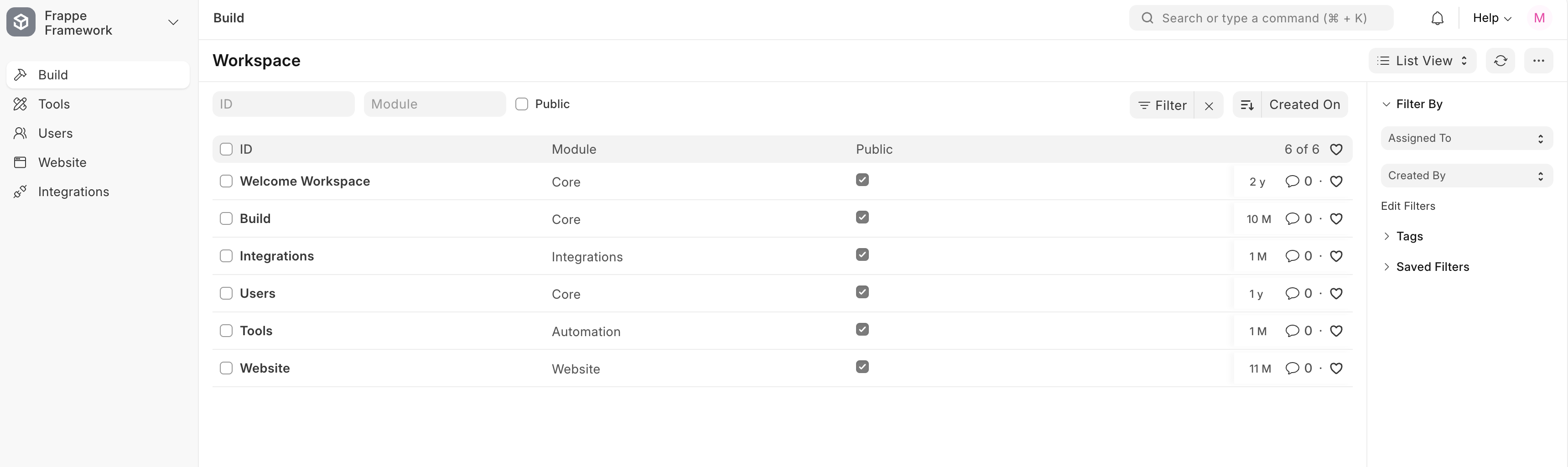 New Workspace Creation Issue - Frappe Framework - Frappe Forum