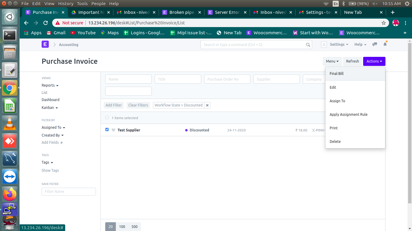 Broken pipe error in Bulk Workflow - Frappe Framework - Frappe Forum Broken pipe error in Bulk Workflow - Frappe Framework - Frappe Forum