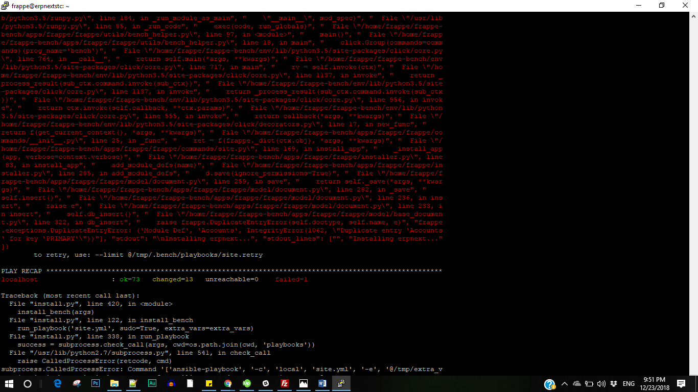 While Trying To Implement Erpnext On Digitalocean Getting Following Error Frappe Forum