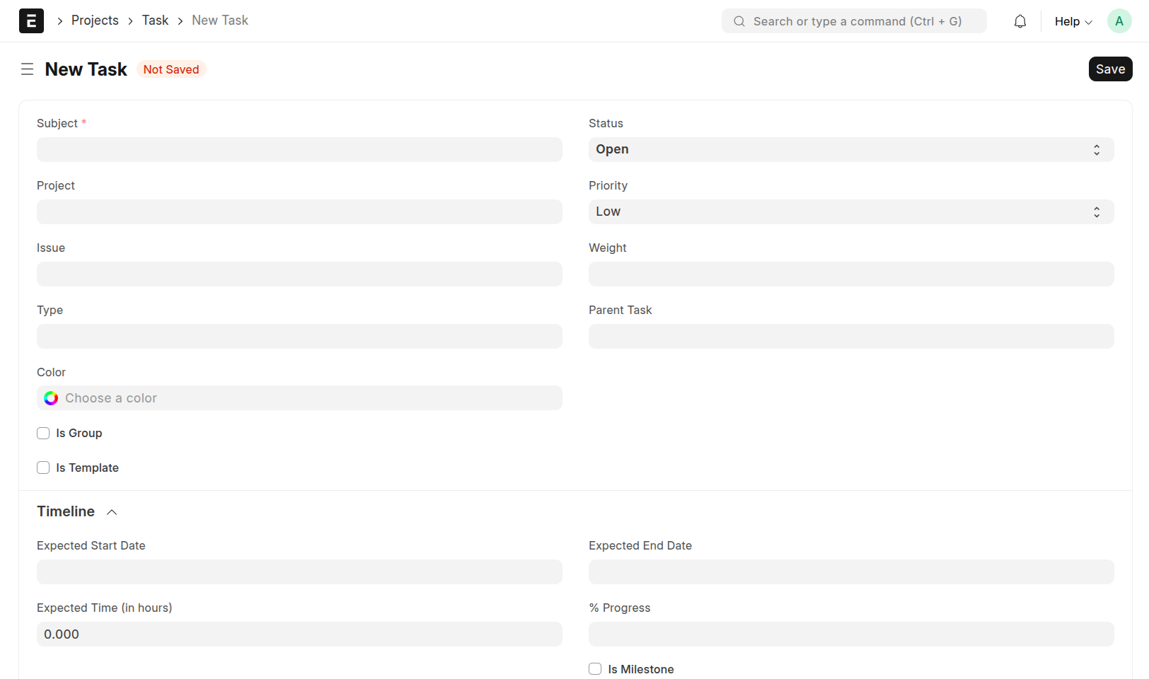 New Task Form Not Showing All Standard Fields in Task Doctype - Frappe ...